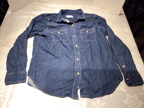 Liz Claiborne Simply Liz Denim Shirt Size M | eBay