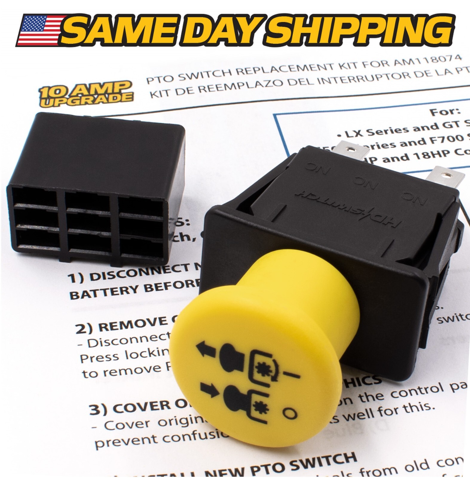 PTO Switch for John Deere AM118804, LX172 LX173 LX176 LX178 LX186 LX188 ...