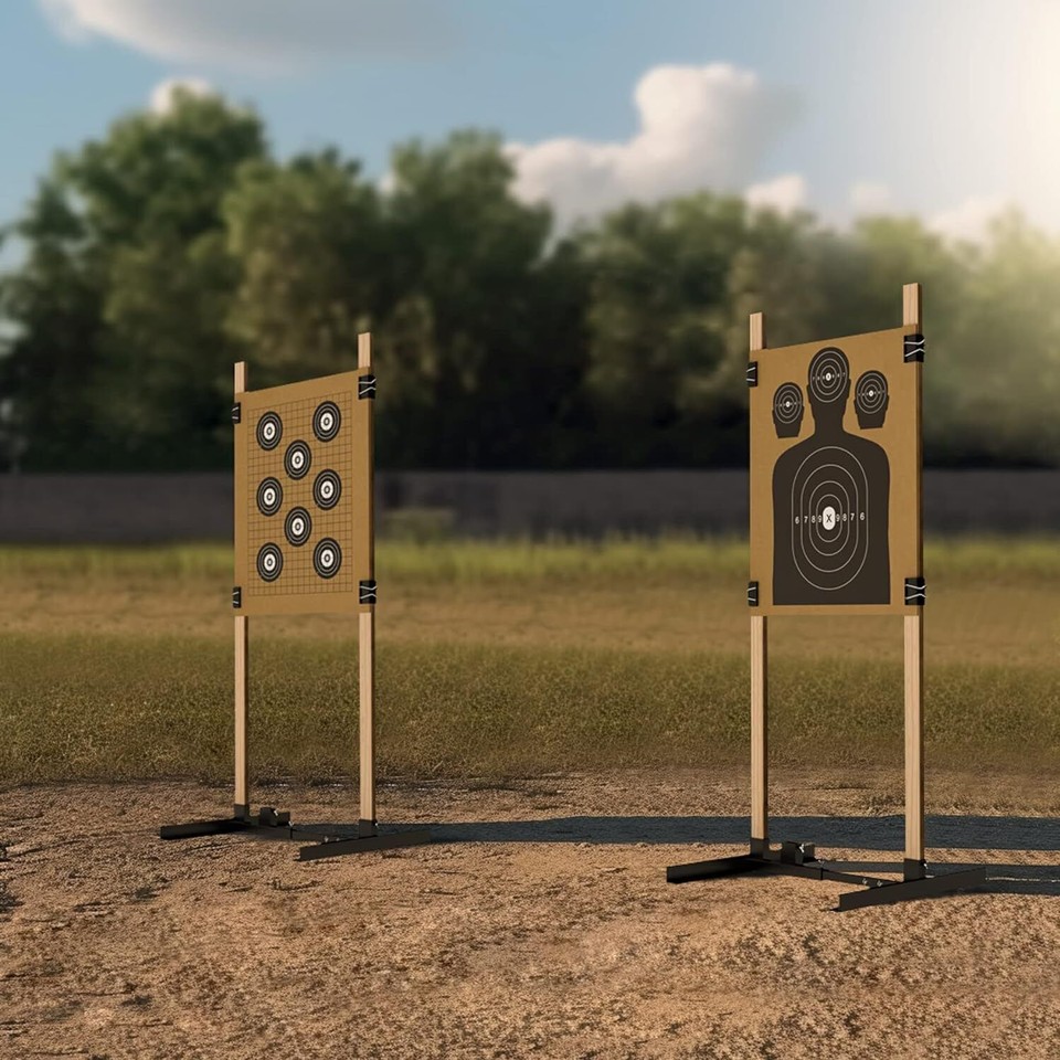 Shooting Target Stand for Outdoors Durable Paper Target Holder ...
