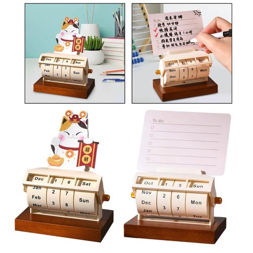 Desk Calendar Photography Props Home Decoration Portable Artwork Rotary ...