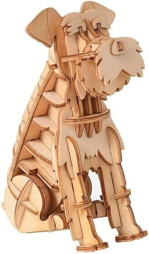 3D Wooden Dog Puzzle Assembly Kit for Adults and Teens 3D DIY Craft ...