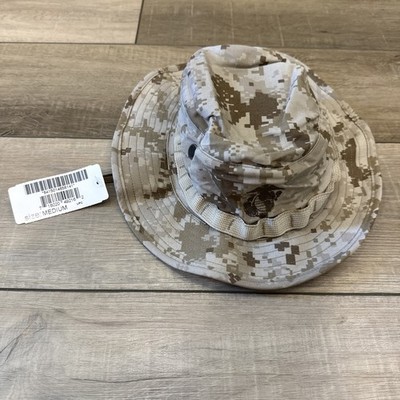 USMC Hat Boonie Fitted Mens Medium Desert Digital Camo MARPAT EGA ...