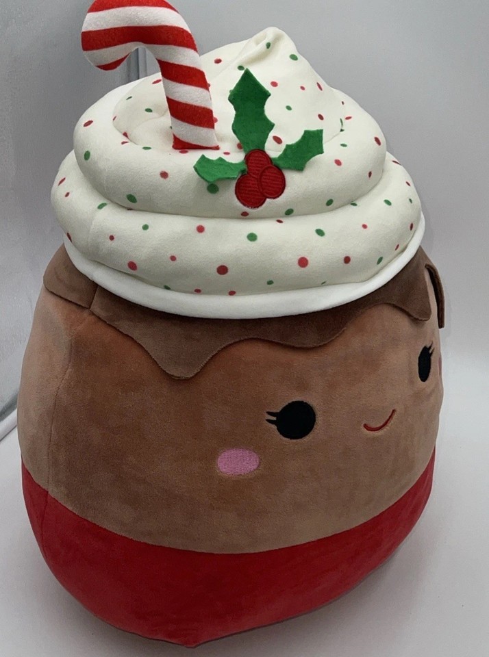 Squishmallow Kellytoy Sivi The Christmas Holiday Hot Cocoa Chocolate 14 ...