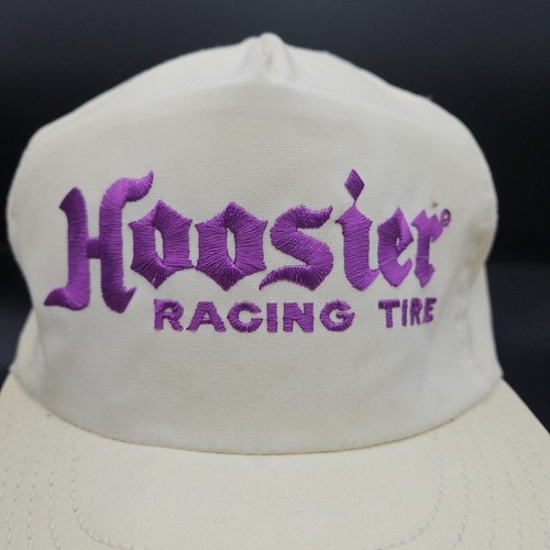 Vintage Hoosier Racing Tire Hat Cap Snapback White One Size Made In USA ...