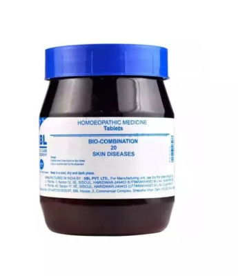 SBL Homeopathic Bio Combination (BC 20) 450gm Tablets for Skin Problem ...
