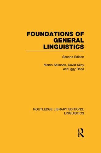 Routledge Library Editions: Linguistics Ser.: Foundations of General ...