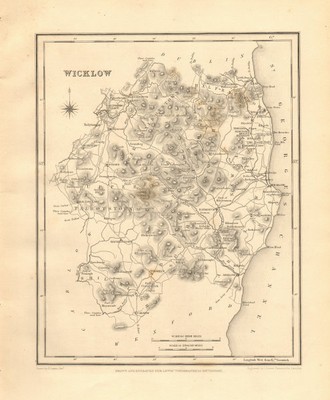 COUNTY WICKLOW antique map for LEWIS by DOWER - Ireland 1846 old | eBay