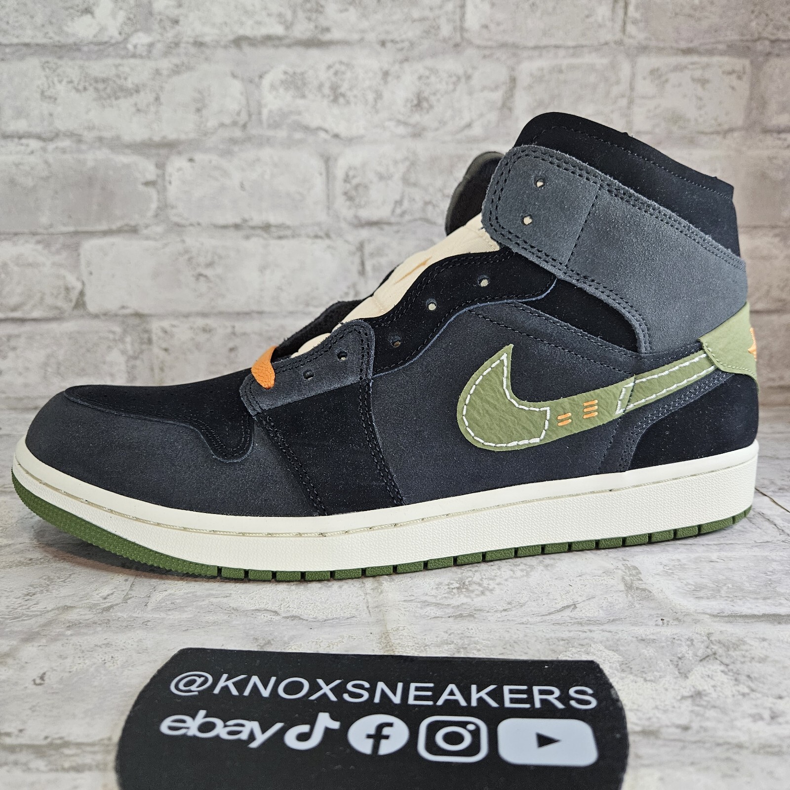 Nike Air Jordan 1 Mid SE Craft Halloween FD6817-003 Men's Size 9.5 | eBay