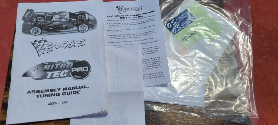 Traxxas Nitro 4-Tec Pro 4801 Kit OS .12 TR(p)-t Eng Turbo Head Mint RC ...