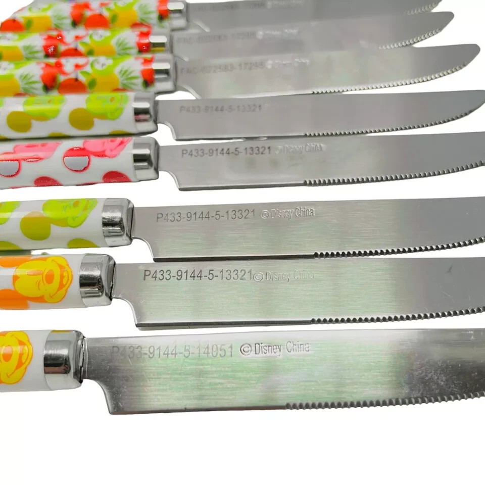 10Pc Multi Colored DISNEY Summer Fun Knives, FAC-022583-17295, P433 ...