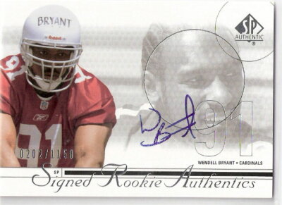2002 SP Authentic #212 Wendell Bryant Arizona Cardinals Auto RC /1150 ...