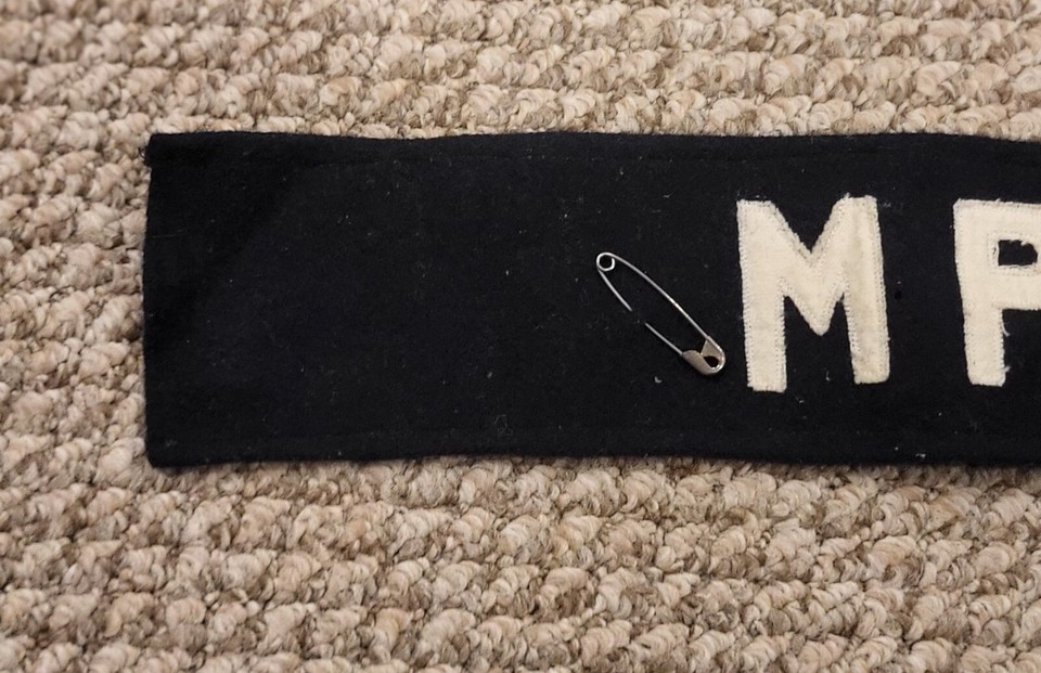 VINTAGE ORIGINAL CLOTH BLACK & WHITE MP MILITARY POLICE ARM BAND | eBay