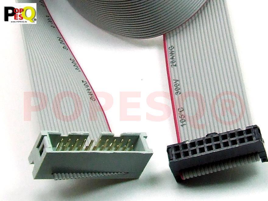 IDC Verlängerungskabel 20 polig 20cm 2.54mm Verbinder Flachbandkabel # ...