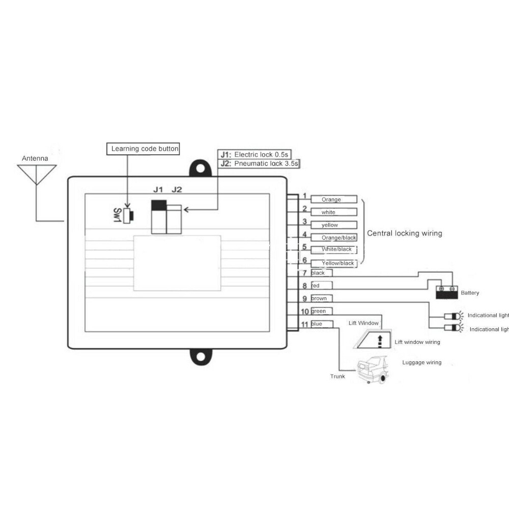 12x AUTO Car Central Lock/Unlock System Car Keyless Entry Kit w ...
