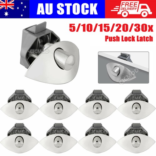 5-30 Zinc Alloy Half Moon Handle Push Lock Latch Knob RV Kitchen ...