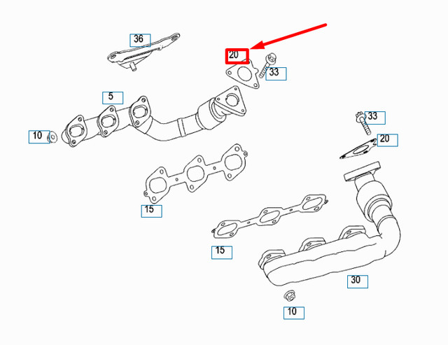 Genuine MERCEDES BENZ Right Exhaust Manifold Gasket A6421423280 for ...