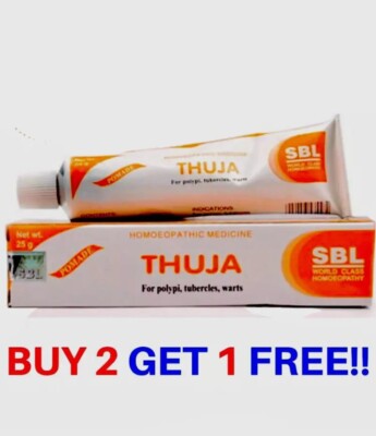 SBL Thuja Homeopathic Wart Remover Herbal Cream 25g Mole Corn Skin Tag ...