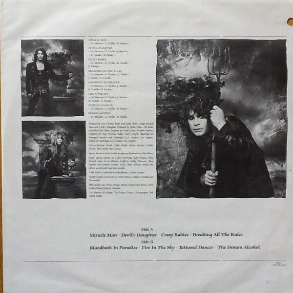 Ozzy Osbourne / No Rest For The Wicked 1988 US CBS Associated Records ...