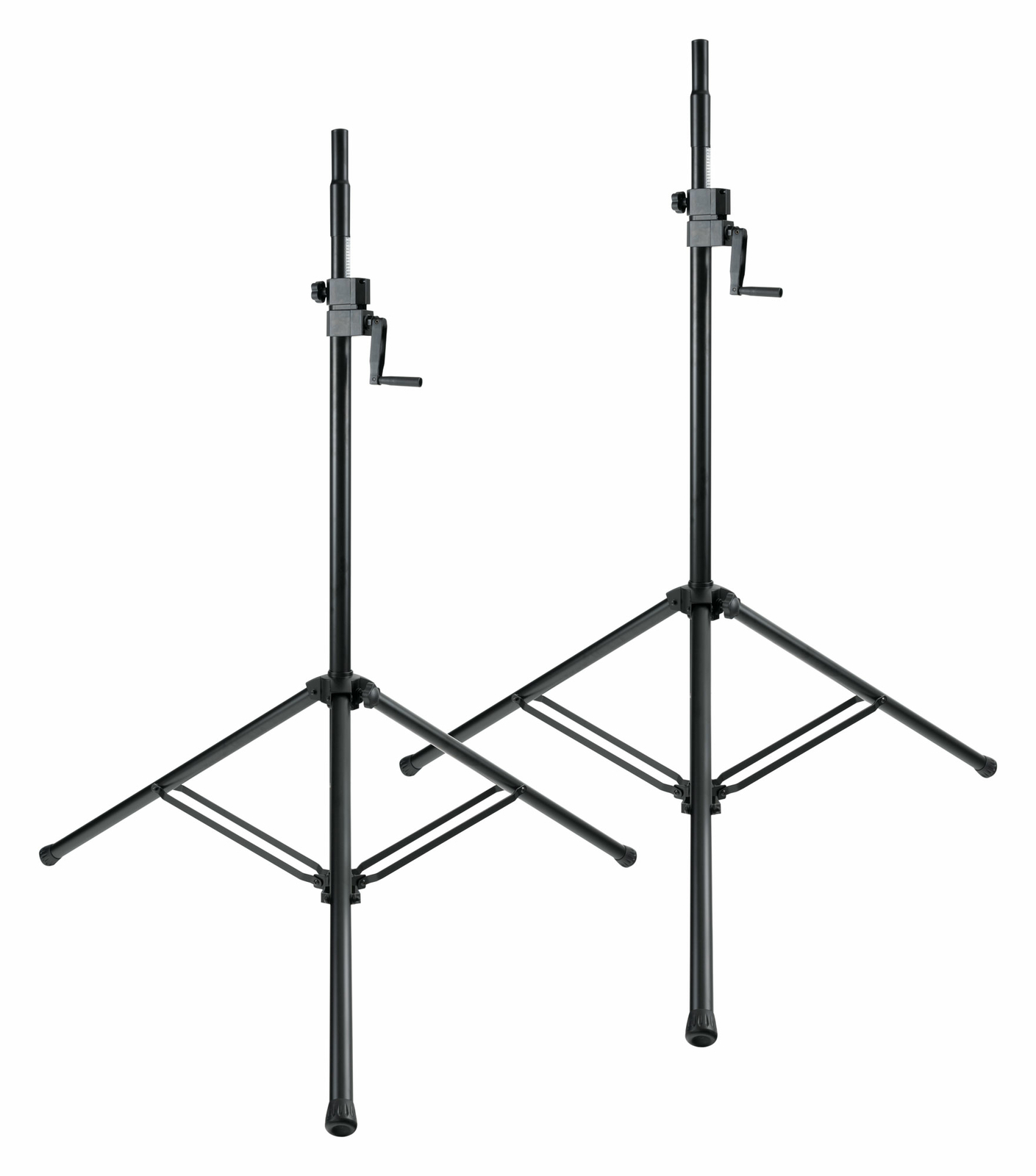 DJ PA 2x Set Kurbel Boxen Ständer Alu Lautsprecher Stativ Boxenstativ ...