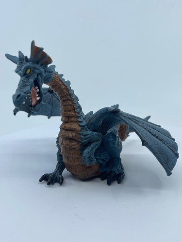2005 Papo Blue Fire Breathing Dragon Wings Mythological Fantasy 4 ...