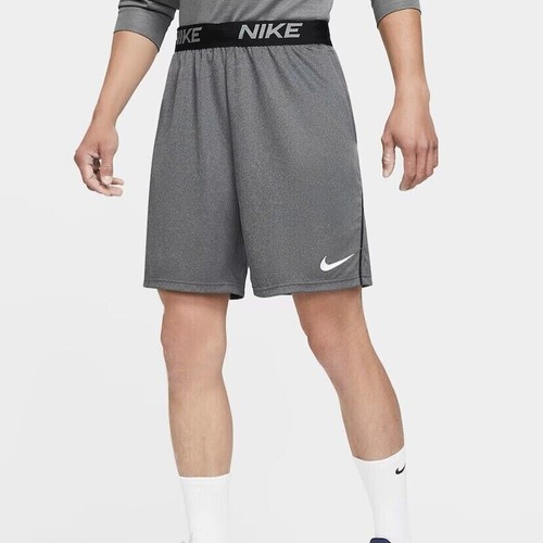 Nike 8” Dri Fit Knit Veneer Grey Training Shorts CZ1265 068 Men’s Size ...