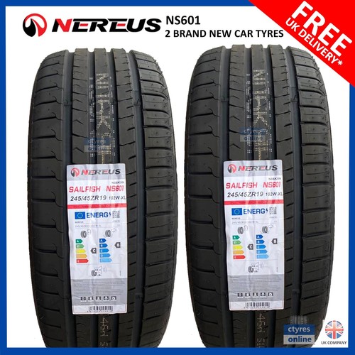 2X New 245 45 19 NEREUS NS601 102W XL 245/45R19 2454519 *C/B RATED* (2 ...