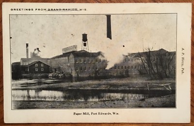 Vintage Postcard Grand Rapids, Wisconsin Paper Mill, Port Edwards | eBay