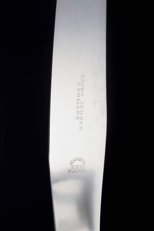 Georg Jensen. Dinner knife, “Acorn / Konge”. Sterling silver and ...