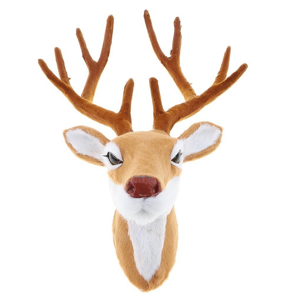 10\\\\\\\" Realistic Deer Head Stuffed Animal Toy for Kids | eBay UK
