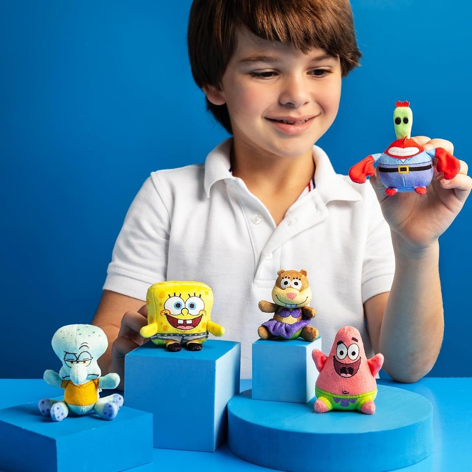 Micro Teenies Spongebob Square Pants 5Pack Collectible Miniature Soft ...