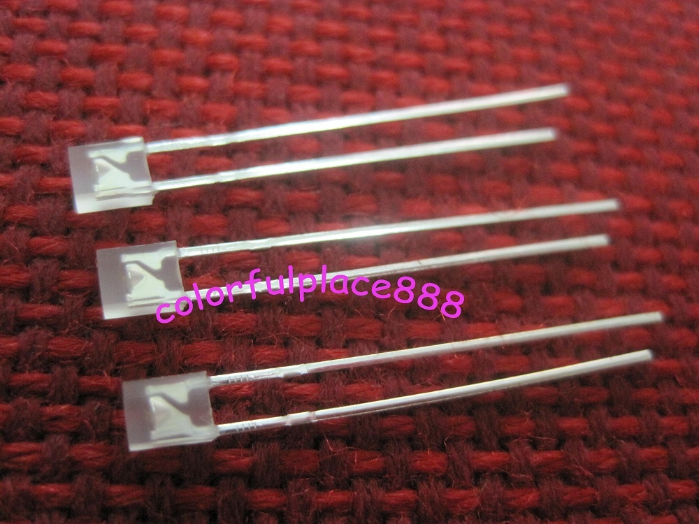 100pcs, 2x3x4mm 2x3x4 mm White Diffused Rectangle LED Leds Lamp Free ...