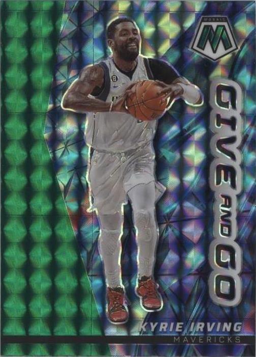 2022-23 Panini Mosaic - Give and Go Kyrie Irving #12 Green Mosaic Prizm ...