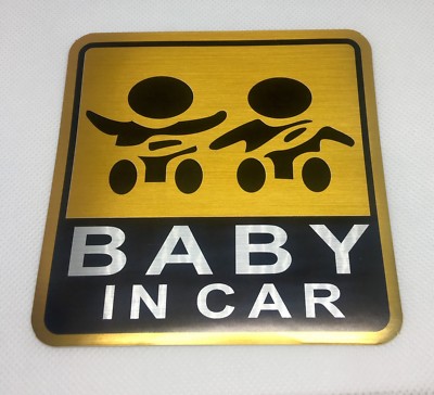 2 x BABY IN CAR Funny Car Child Children Window Bumper Sticker Vinyl ...