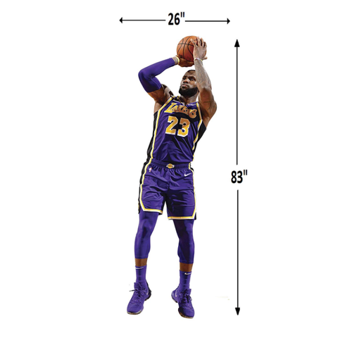 FATHEAD NBA Los Angeles Lakers Lebron James Life Size Wall Decal 26"x ...
