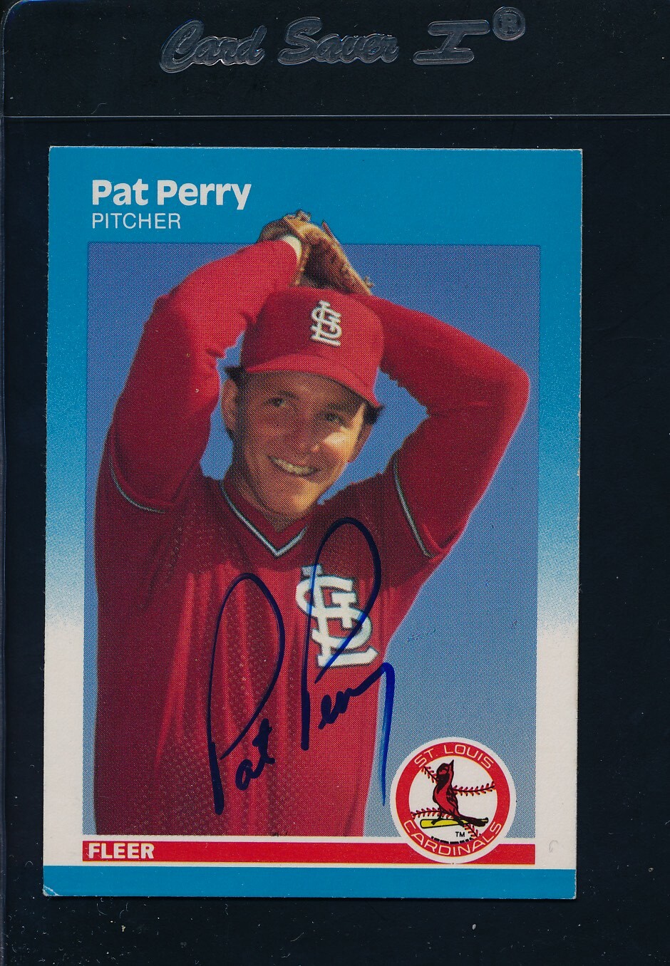 1987 Fleer #307 Pat Perry Cardinals Signed Auto *29730 | eBay