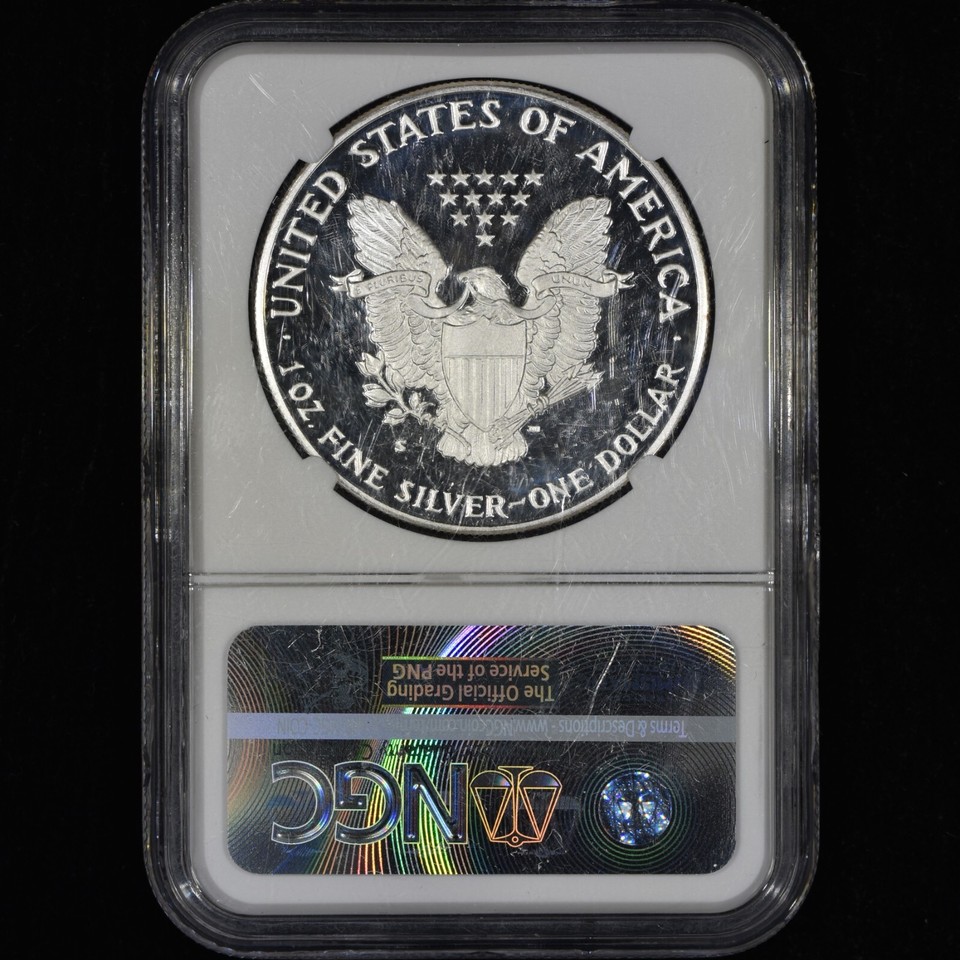 1986-S $1 PROOF SILVER EAGLE NGC PF-69 COIN JOHN MERCANTI SIGNATURE ...