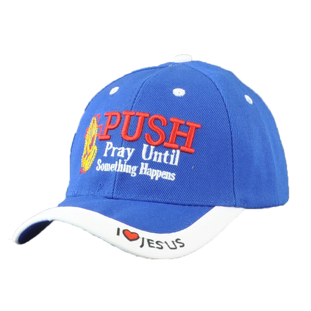 I Love Jesus Push Pray Until Something Happens Religious Christian Hat ...