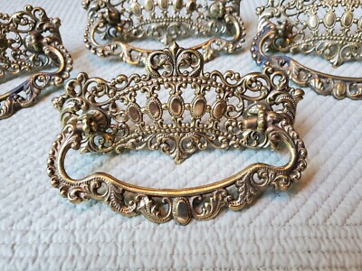 Fancy Gold Gilt Victorian Drawer Hardware | eBay