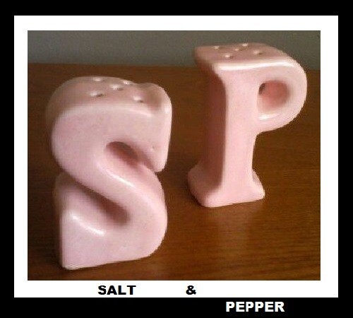 Vintage Ceramic Letter Salt and Pepper Shakers (REDUCED to SELL) | eBay