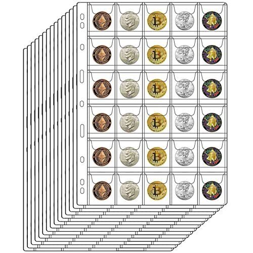 Coin Collecting Pages Standard 10 Sheets 30 Pockets 9Hole Coin Pocket ...