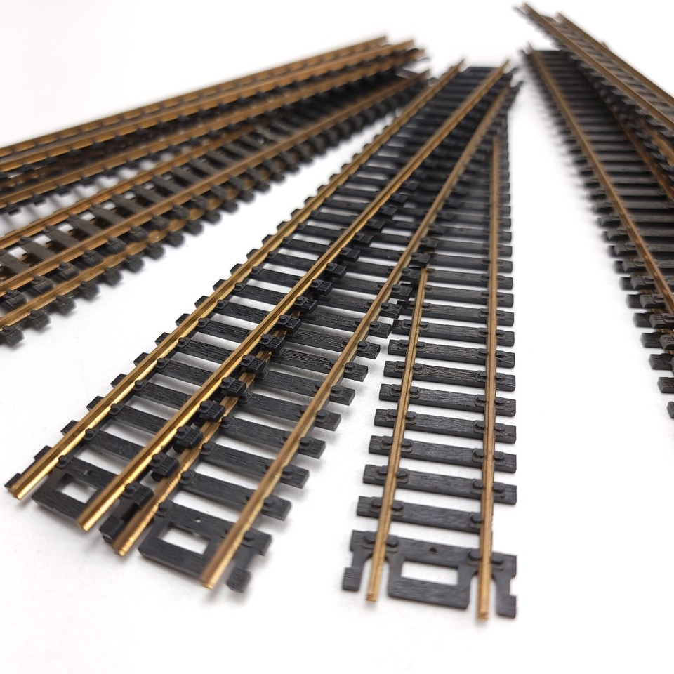 11 Pcs HO Atlas 9" Straight Snap Track Brass Rails Vintage Model TraiN ...