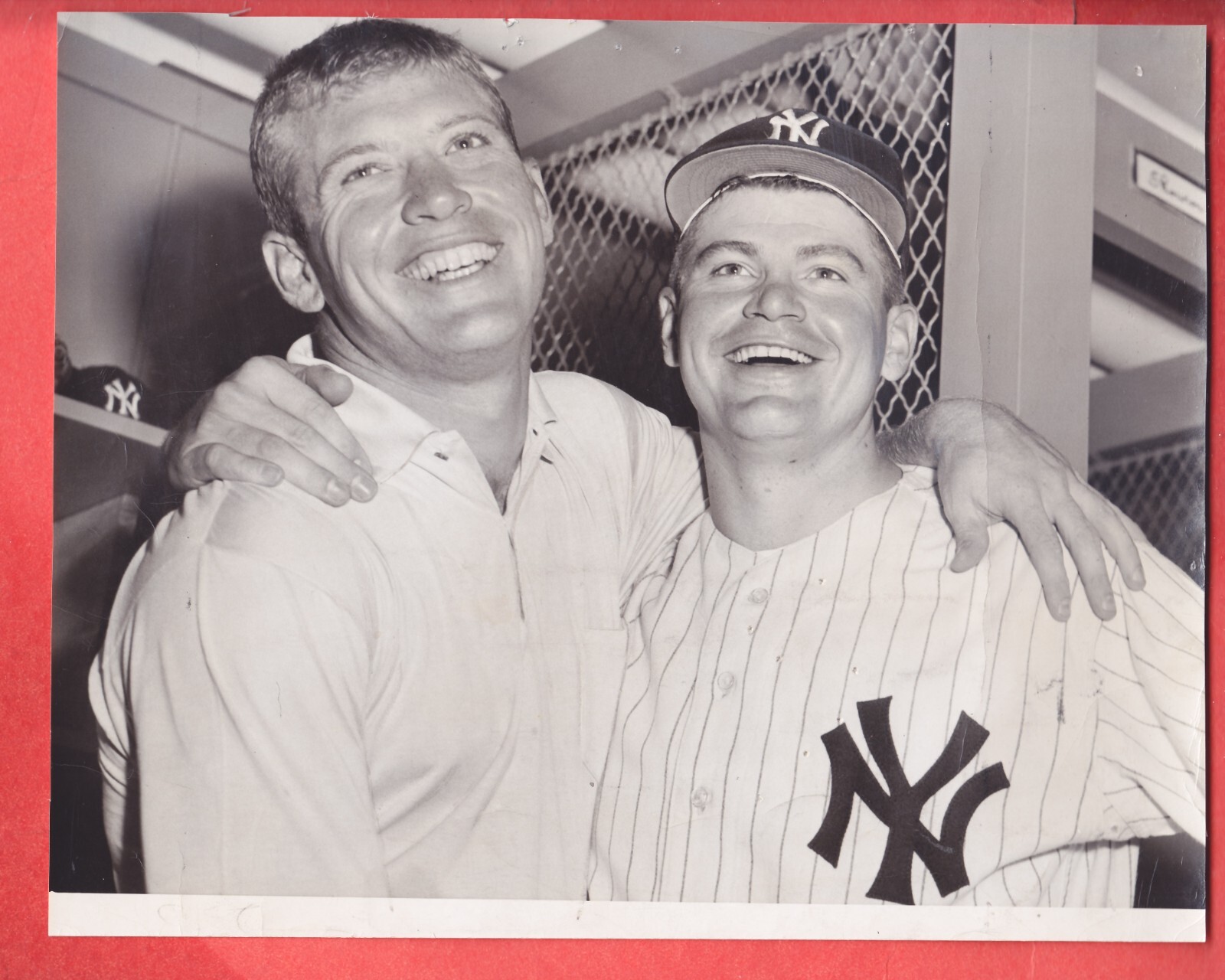 1958 YANKEES ORIGINAL 8 x 10 GLOSSY MICKEY MANTLE + BOB TURLEY | eBay