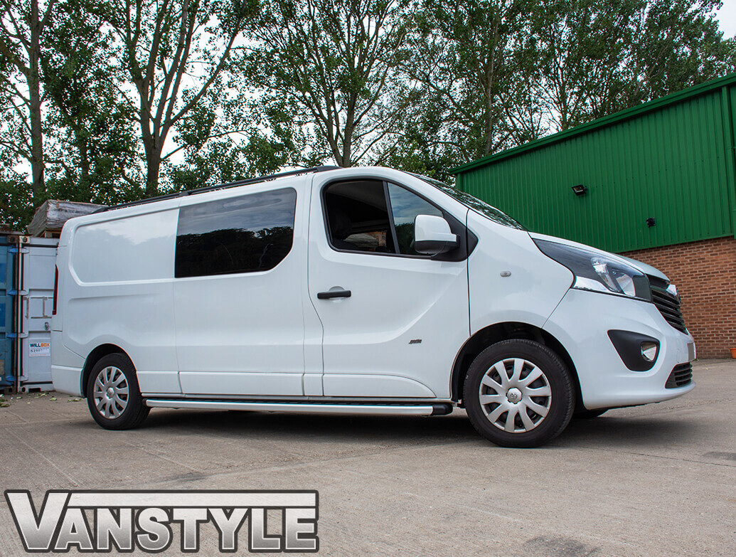 FITS VAUXHALL VIVARO SWB 14>19 ALUMINIUM SIDE STEPS CLUMBER STYLE ...