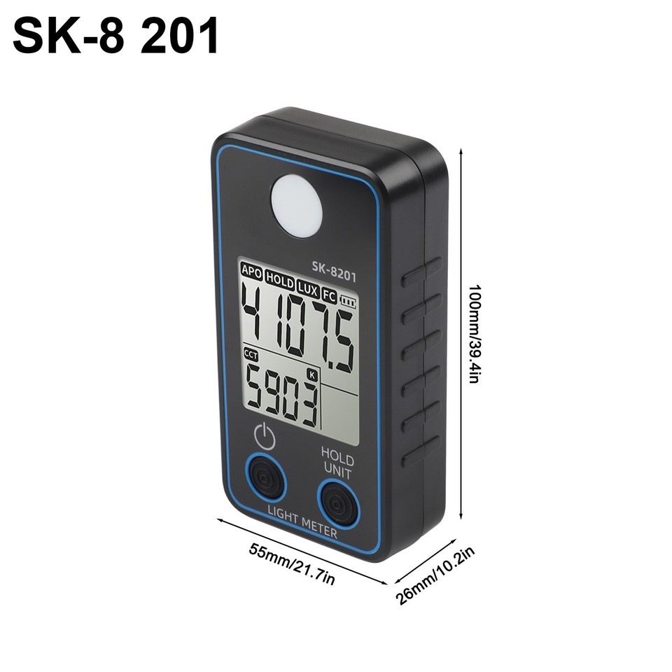 Lux Meter for LED Lights with Color Temperature Tester SK 8201 SK 8202 ...