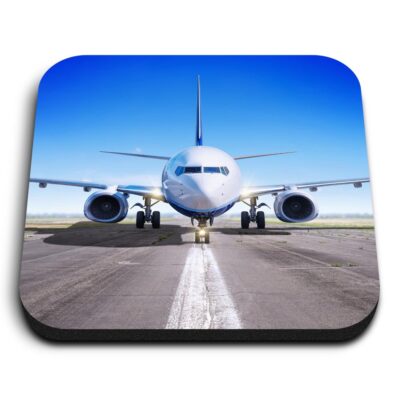 1x Square Fridge MDF Magnet Aircraft Airliner Passenger Plane Jet ...