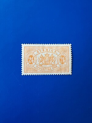 Sweden 1881 official stamp 24 ore yellow-orange Facit tj 20c MNH Superb ...