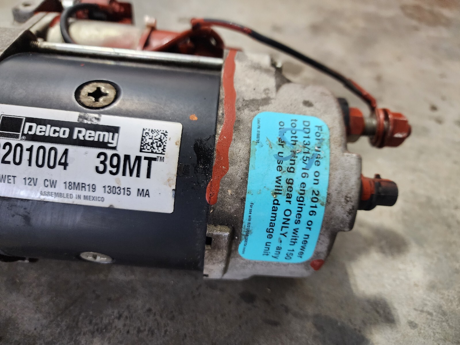 Delco Remy 8201004 Starter Motor 39MT 12V | eBay