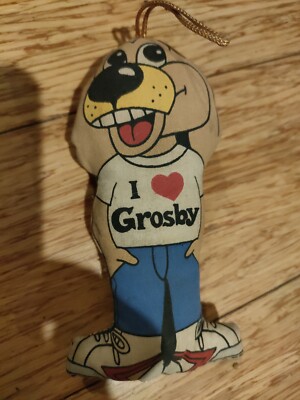 GROSBY SHOES DOG PROMOTIONAL small PLUSH TOY CHARACTER TOY FROM SHOES ...