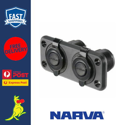 Narva Twin Accessory Sockets Flush Mount Dual Narva Cigarette Socket ...