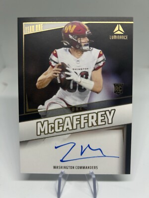 2024 Panini Luminance Football Auto Luke McCaffrey on card RC #YOS-LMY ...